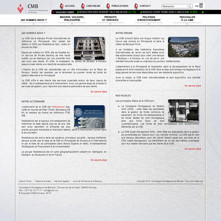 CMB – Site internet – iDbox Monaco
